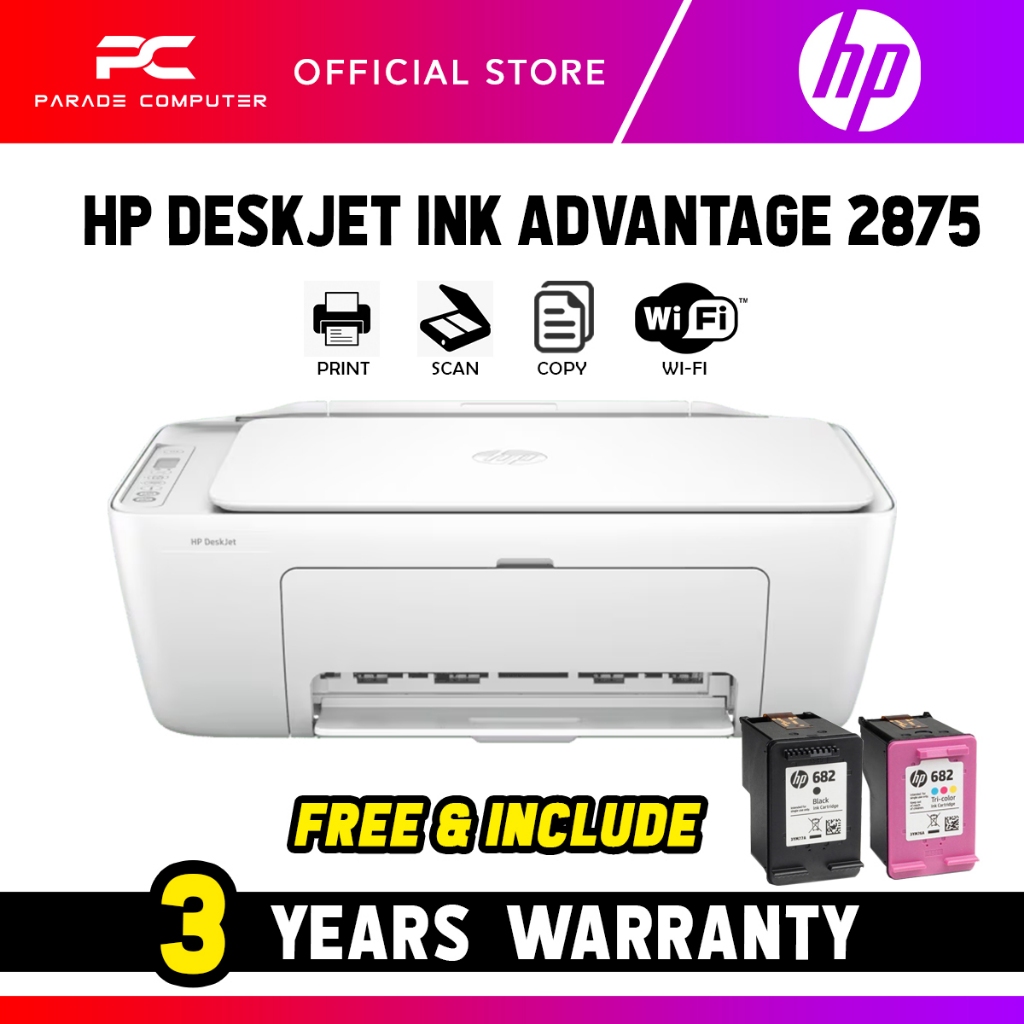 HP DESKJET INK ADVANTAGE 2875 ALL-IN-ONE PRINTER [PRINT | SCAN | COPY | WI-FI] | Shopee Malaysia