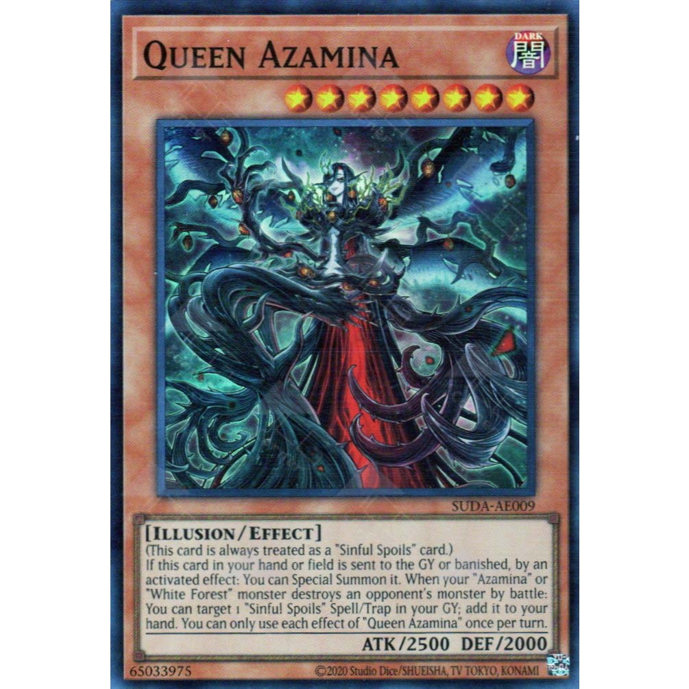 yugioh SUDA-AE009 Queen Azamina (sr) | Shopee Malaysia