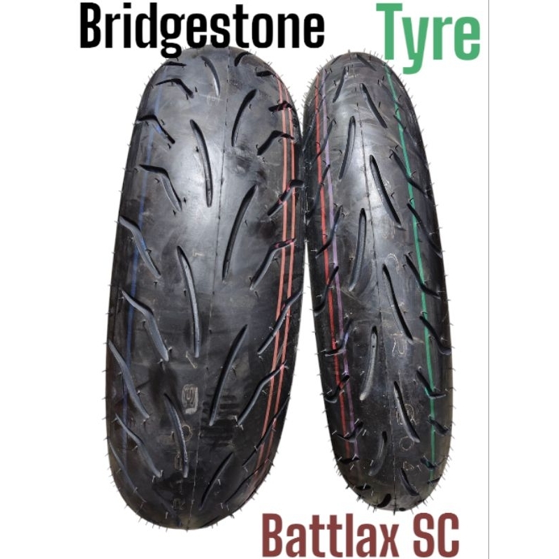 TYRE TAYAR BRIDGESTONE BATTLAX SC 110/80-14 140/7OFFER0-14 120/70-15 ...