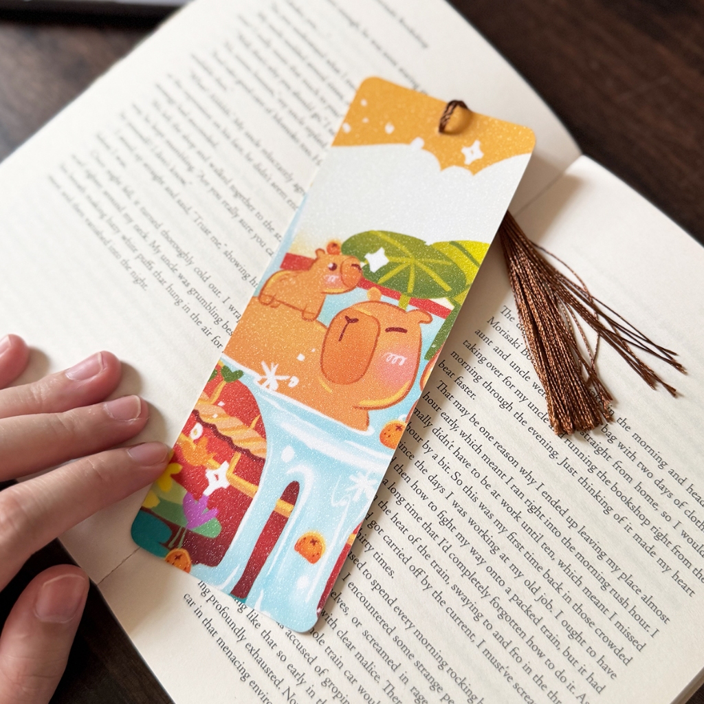 Paper Bookmarks l Capybara Onsen l 16cm x 6cm | Shopee Malaysia