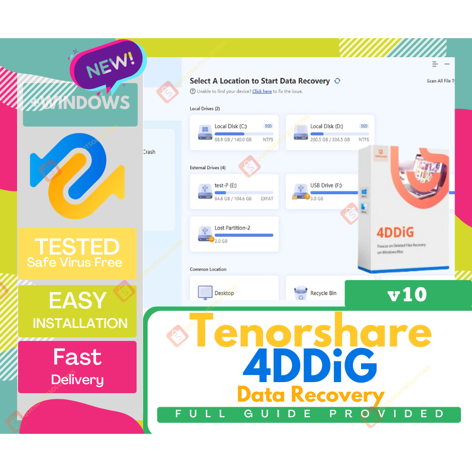 Tenorshare 4DDiG 10.2 Premium | Recover Data AI Data Repair 🔥Video ...