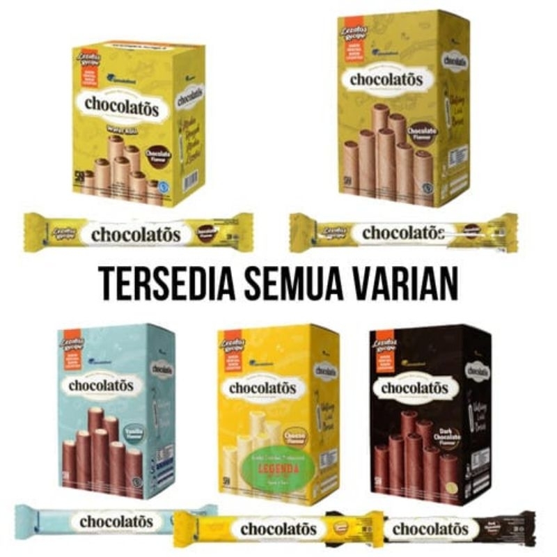 Chocolatos Wafer Roll harga untuk satu box isi 24Pcs 24g/7g. | Shopee ...