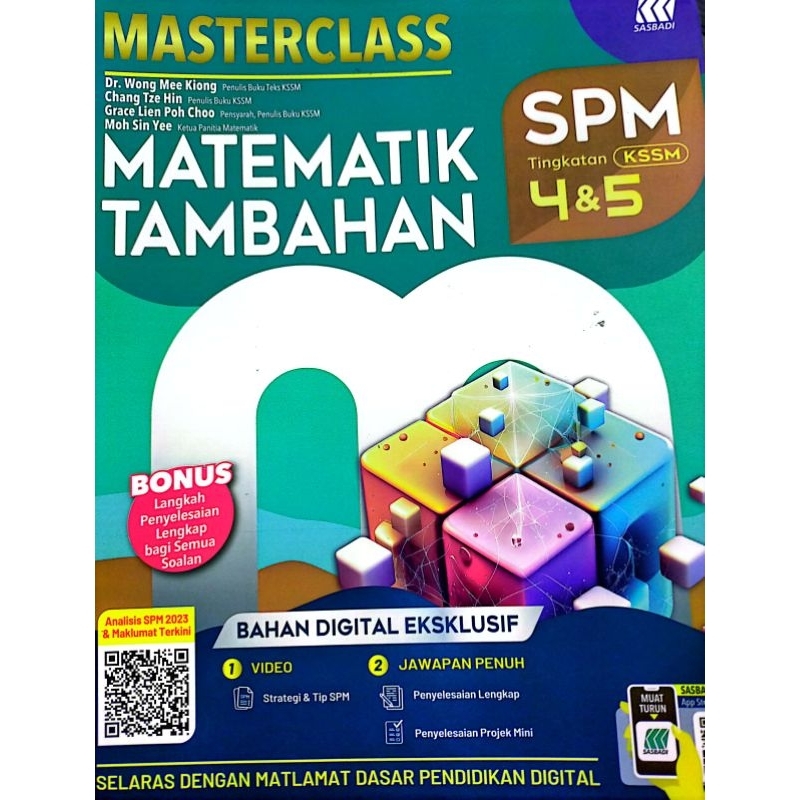 MasterClass Matematik Tambahan Tingkatan 4&5 (2024) | Shopee Malaysia