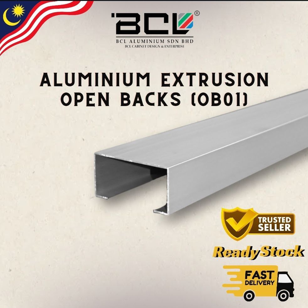 [OB01] Aluminium Hollow Bar Open Backs (25 x 76) 1-5ft | Shopee Malaysia