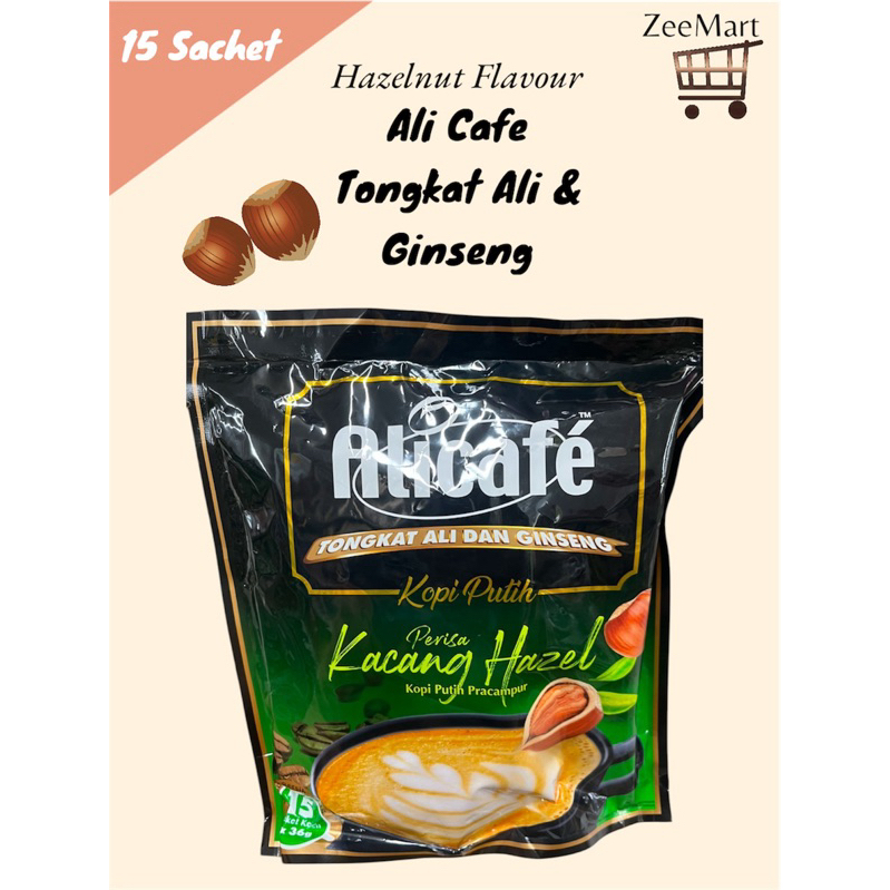 Ali Cafe Tongkat Ali & Ginseng (Kopi Putih Pracampur) Perisa Hazelnut ...