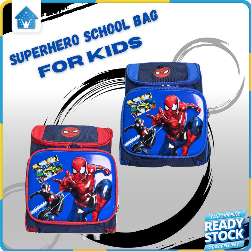 Beg Sekolah Superhero Waterproof 3D Hero Bag Pack For Primary School ...