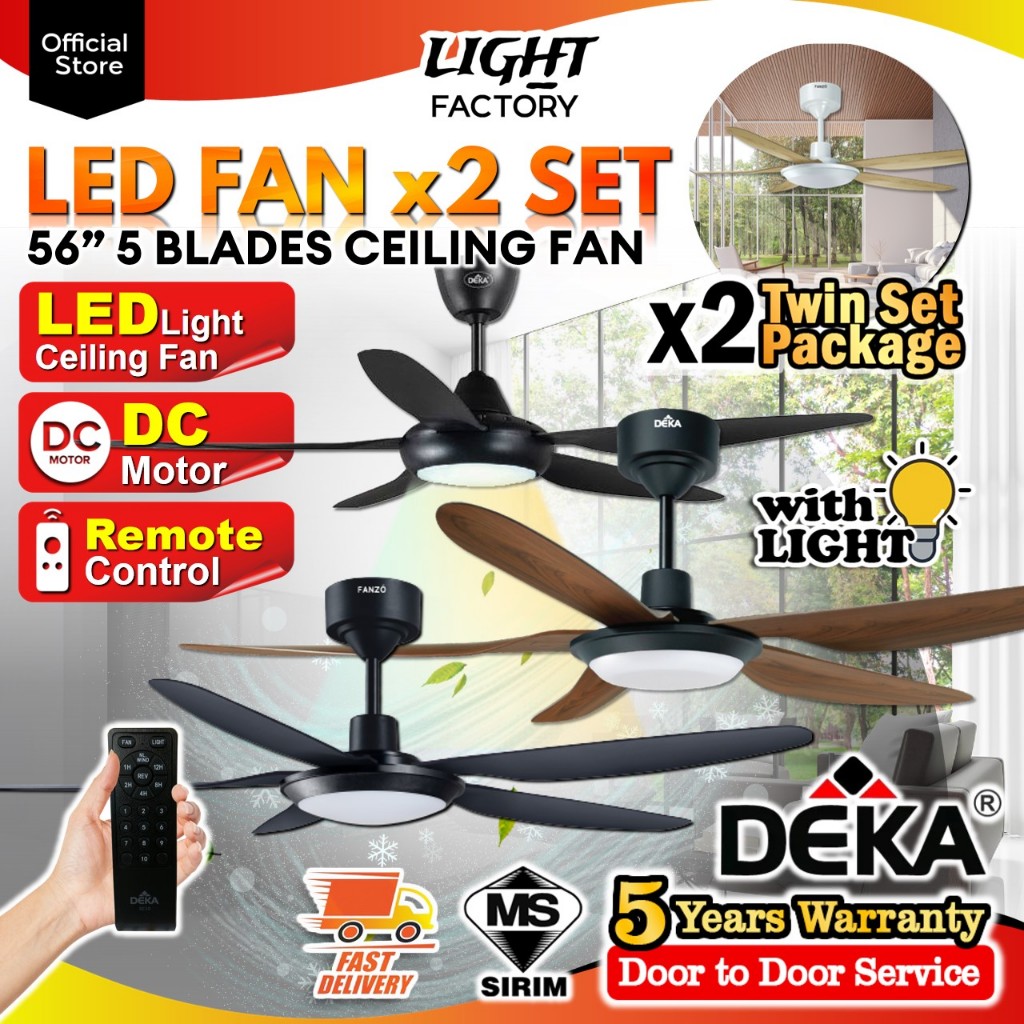 [TWIN PACK] DEKA F5DC LED PRO | DDC21LED | FANZO TURBO LED | CHAMPION ...