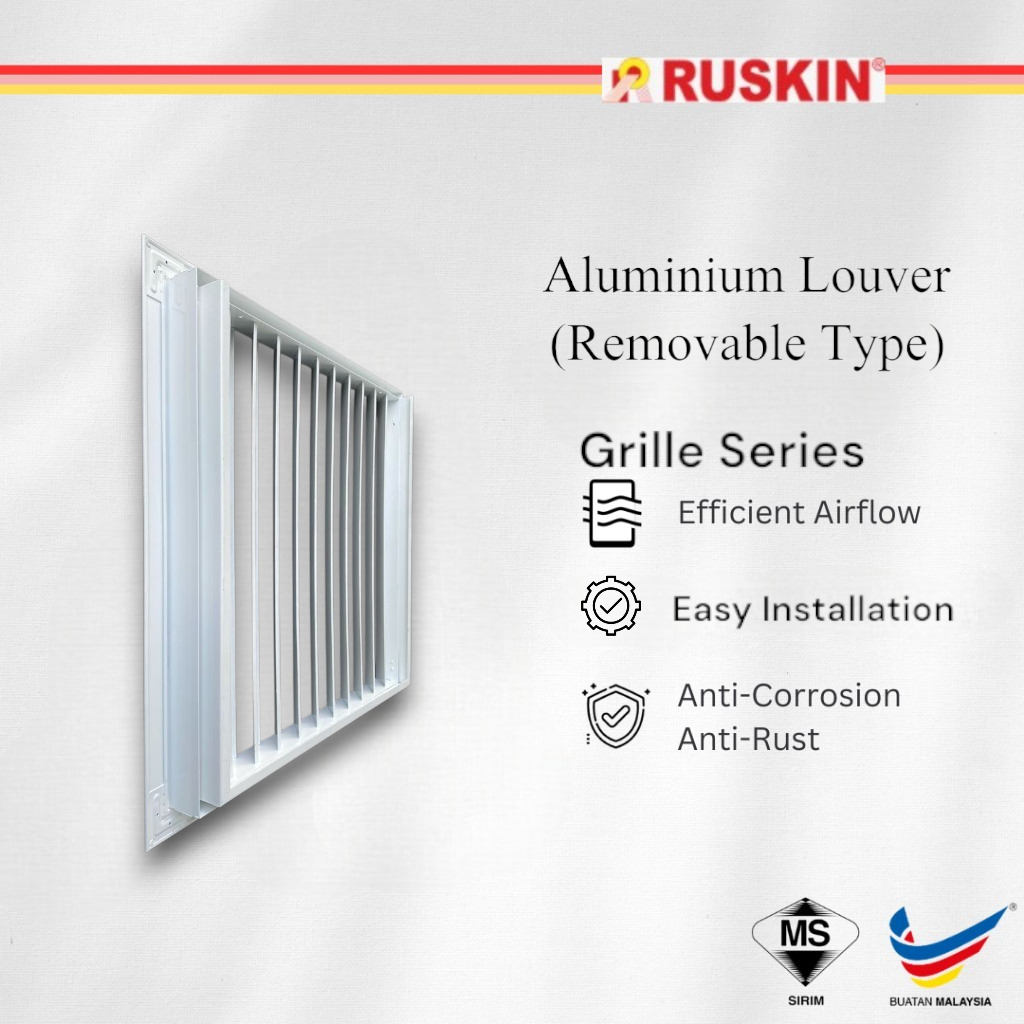 Aluminium Louver (Removable Type) with filter frame | Shopee Malaysia