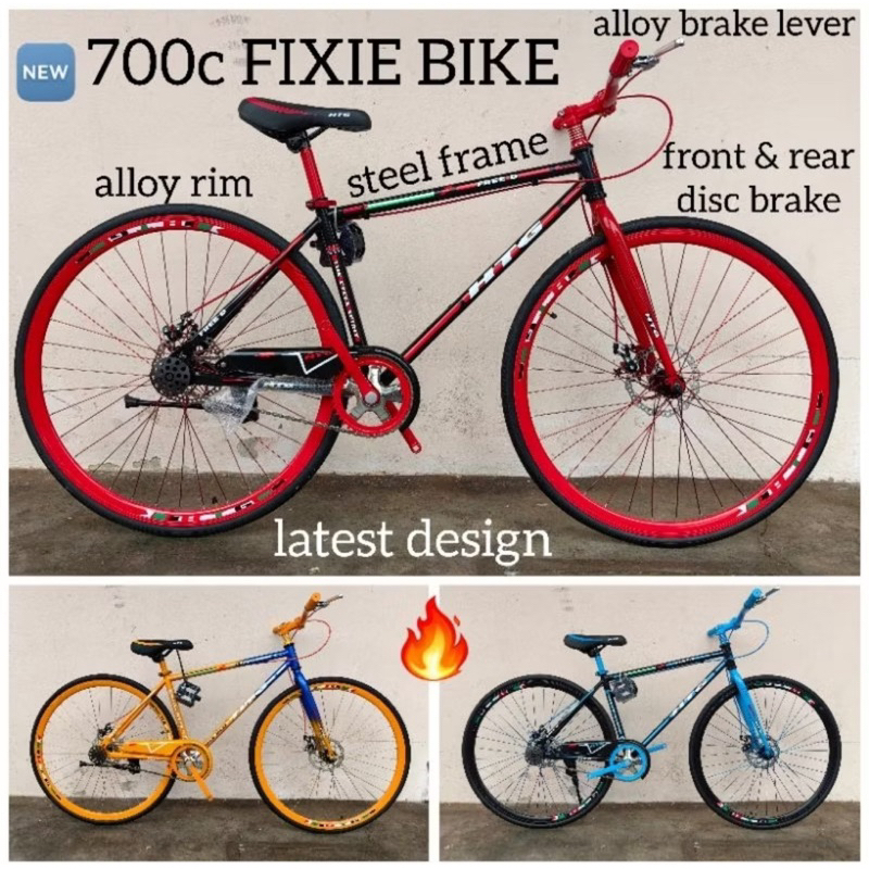 FIXIE RACING BIKE BASIKAL FIXIE SESUAI BUDAK UMUR 10-15 STEEL BODY DISC ...