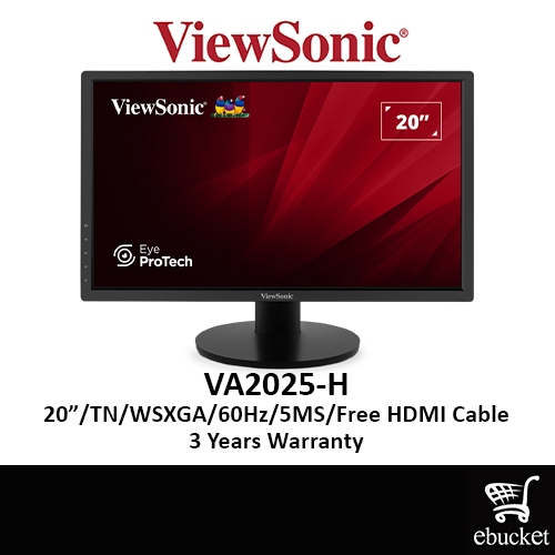 VIEWSONIC VA2025-H 20" TN LCD MONITOR ( 20'/ WSXGA/ 5MS/ 60Hz/ VGA ...