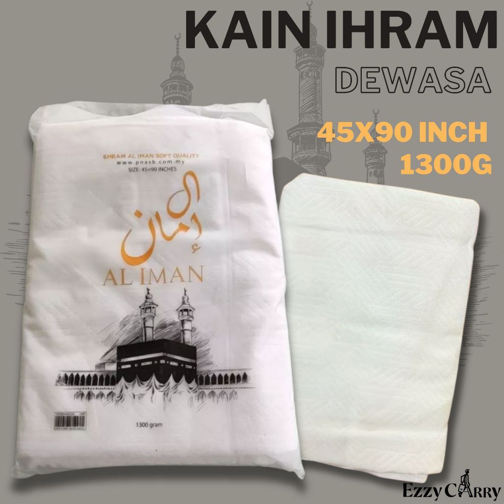 KAIN IHRAM AL IMAN [DEWASA/KANAK II] | Shopee Malaysia