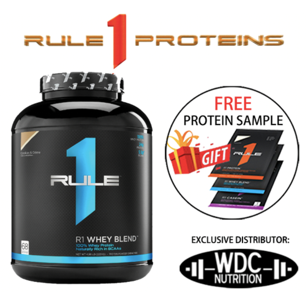 Rule 1 Whey Protein Blend Isolate 5lbs -Whey Isolate, 100%, ON Gold ...