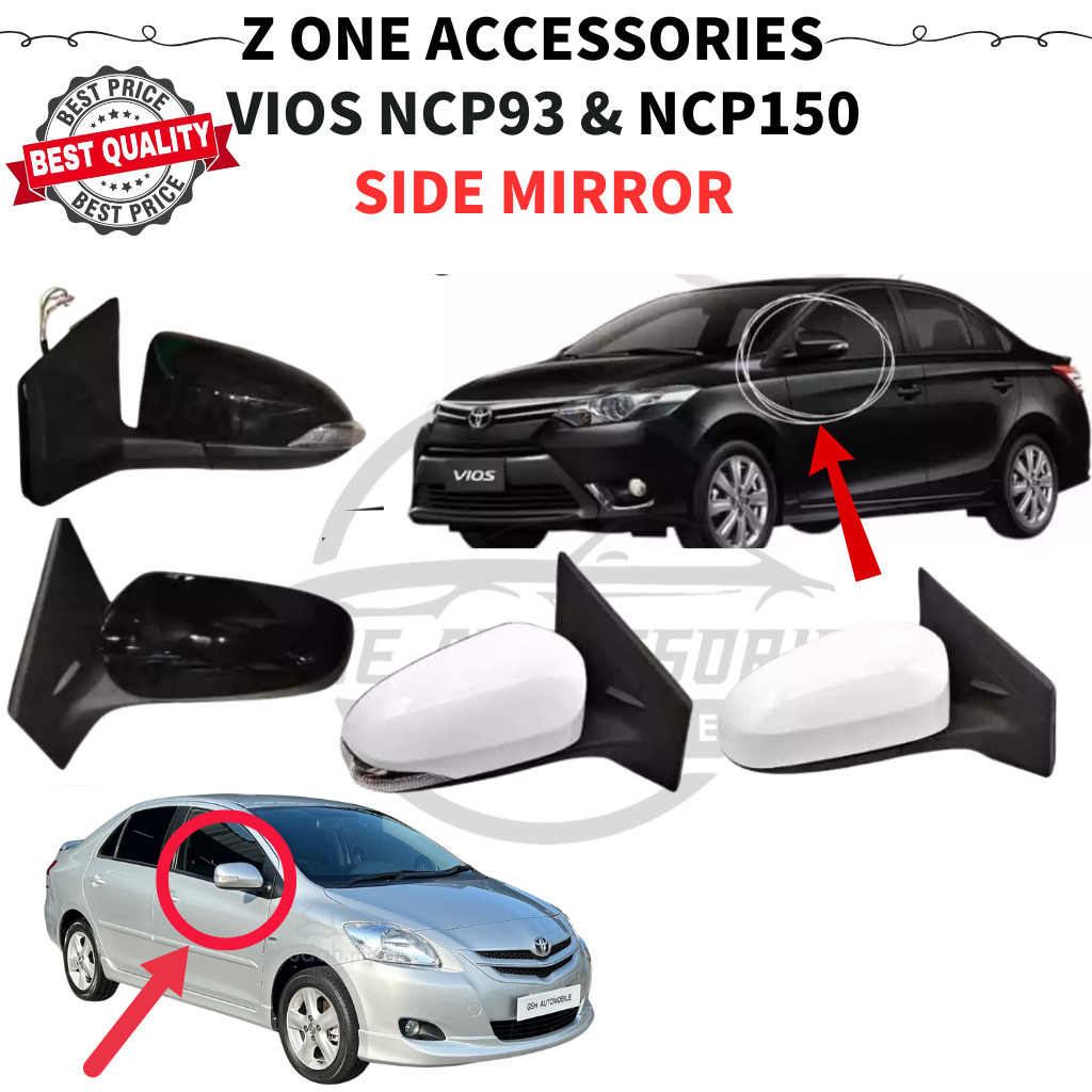 TOYOTA VIOS NCP93 08-12 [5WIRE/7WIRE] [BLACK]/NCP150 13-18 SIDE MIRROR ...