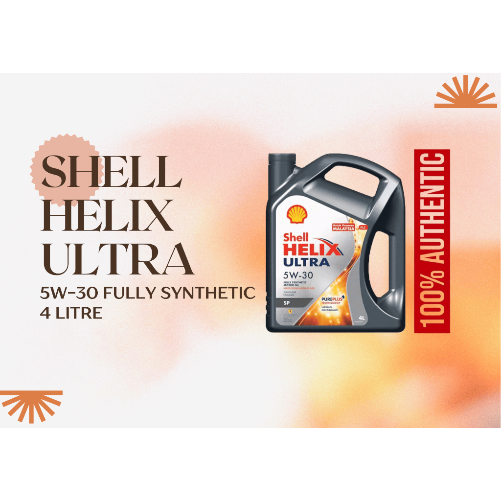 MINYAK ENJIN SHELL HELIX ULTRA 5W30 FULLY SYNTHETIC ENGINE OIL 4LITRE ...