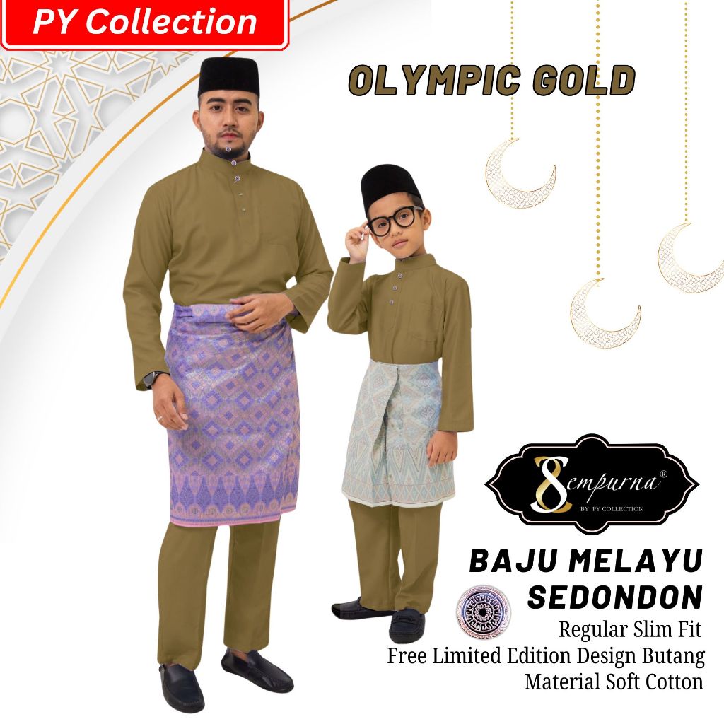 BAJU MELAYU SEMPURNA RAYA 2025 / Baju Melayu SlimFit Budak & Dewasa ...
