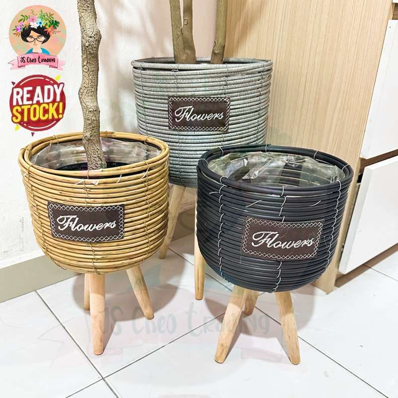 🔥Ready Stock🔥RROMOSI BASKET WITH STAND/Bakul Pokok/Pasu Bunga/Pasu ...