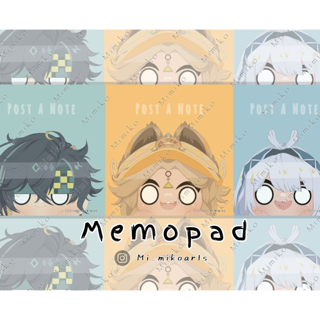 [Mimikoarts] Genshin impact Memopad Notepad Nathan Kinich Kachina ...