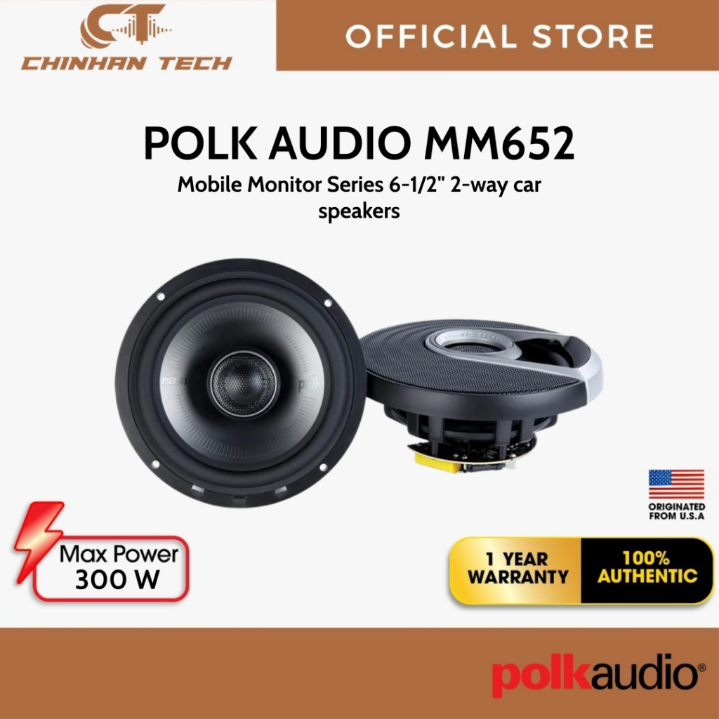 Polk Audio MM652 Mobile Monitor Series 6-1/2" 2-way car speakers ...