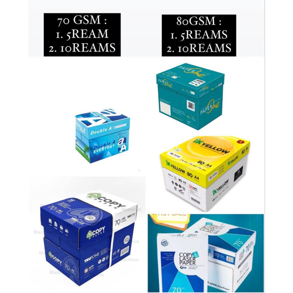 KERTAS A4 70GSM & 80GSM 5 REAMS & 10 REAMS I PAPER ONE I COPY&LASER I ... KERTAS A4 70GSM & 80GSM 5 REAMS & 10 REAMS I PAPER ONE I COPY&LASER I ...
