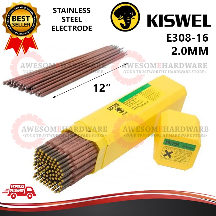 (10PCS STAINLESS STEEL) KISWELD 2.0MM 14# E308L-16 2.0MM STAINLESS STEEL WELDING ROD ELECTRODE ...