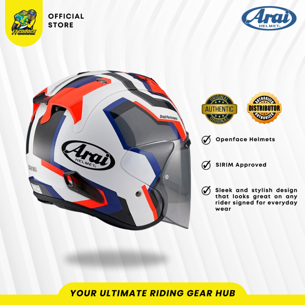 (OPEN FACE) ARAI VZ RAM TRICO | Shopee Malaysia
