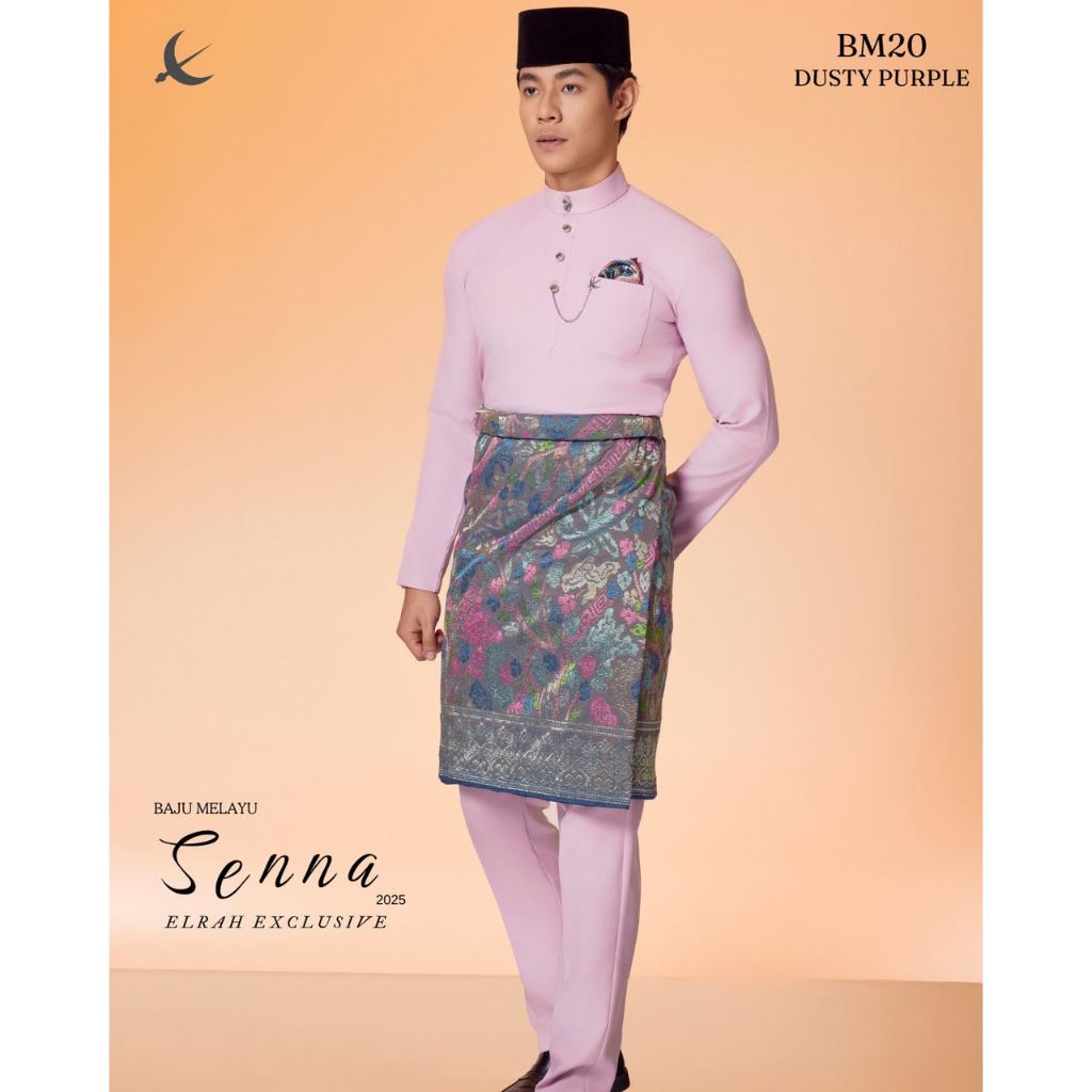 Elrah Exclusive Senna 2024 - Dusty Purple : Free Gift + Butang + Sampin ...