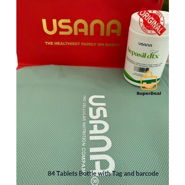 ORIGINAL USANA HEPASIL DTX 84 TABLETS WITH KKM STICKER and barcode ...