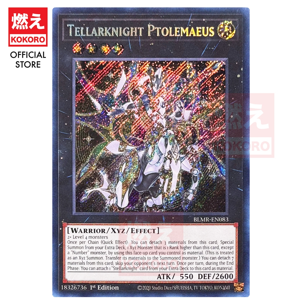 YUGIOH CARD Tellarknight Ptolemaeus CROS-EN050 BLMR-EN083 SCR UR [KOKORO 游戏王] [战士] [光] | Shopee ...