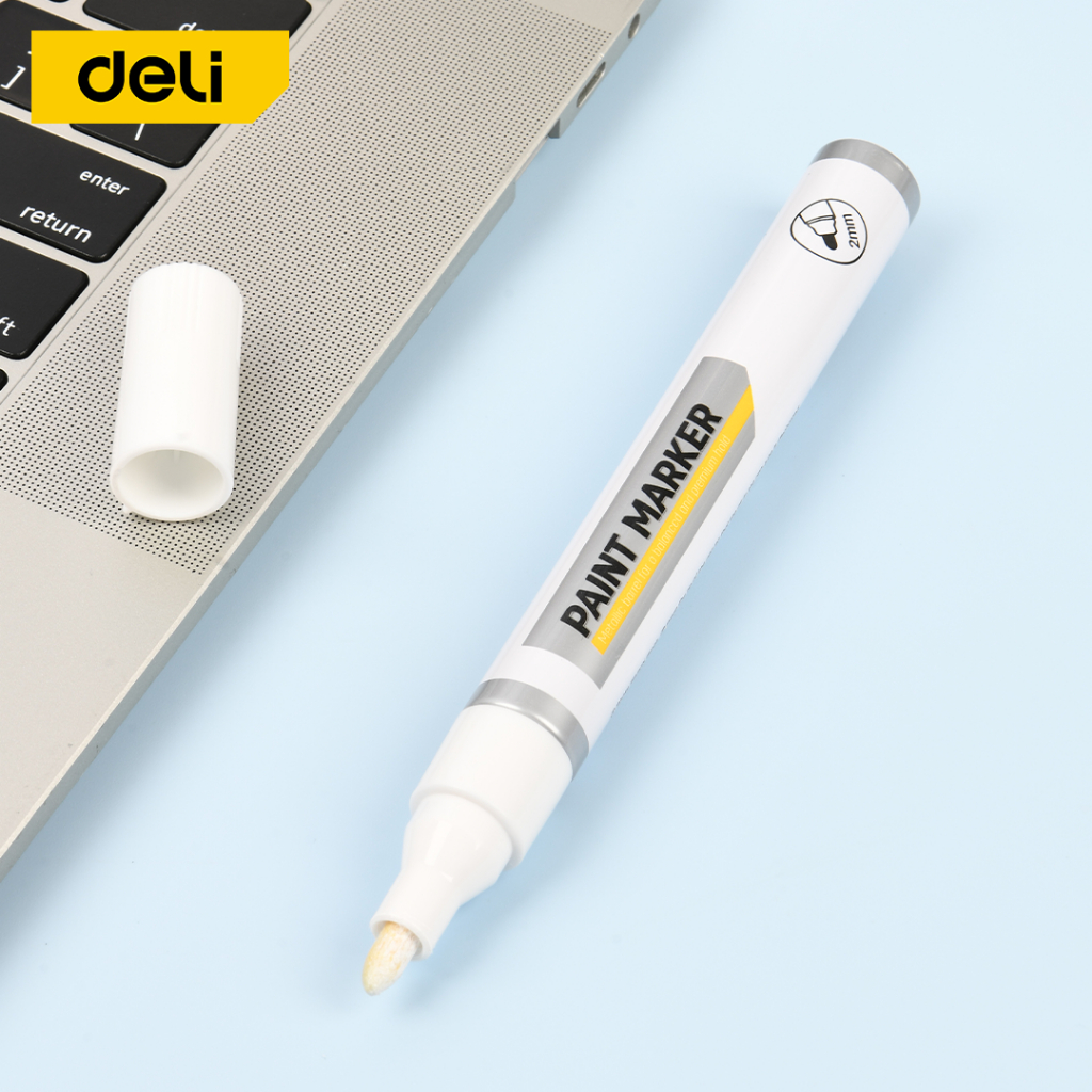 DELI Paint Marker (Black / White / Silver) DL-YQ01-E1 / DL-YQ02-E1 / DL ...