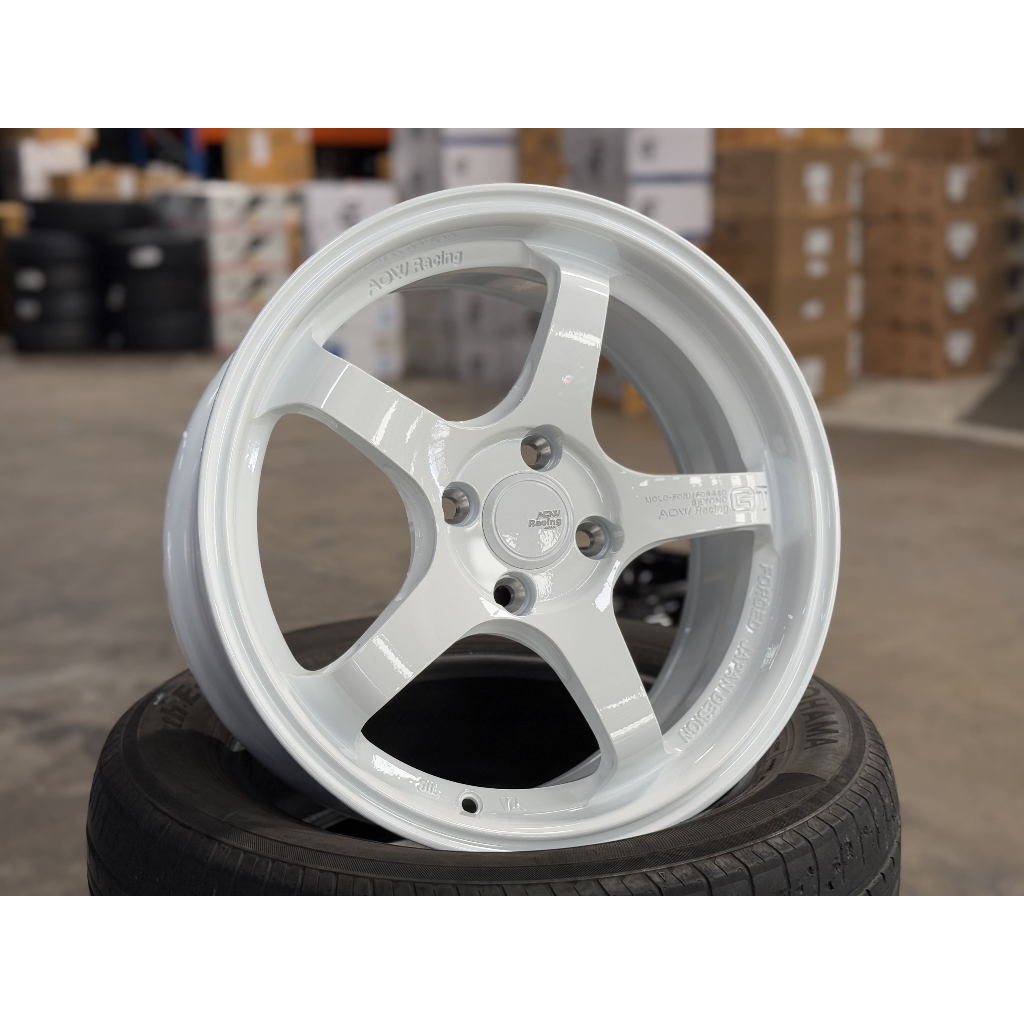 NEW 16X7J AOW GT Rim (set of 4) White 4X100 for City Jazz Vios Yaris Myvi Mazda 2 | Shopee Malaysia