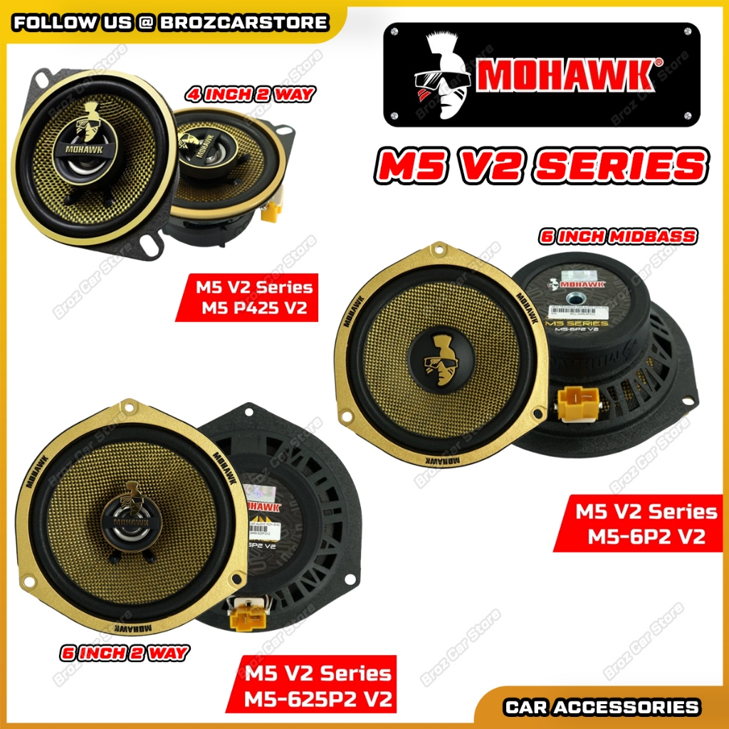 📢 MOHAWK M5 V2 Plug & Play OEM Speaker Proton Saga Iriz Perodua Axia ...