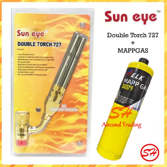 Sun Eye Double Torch 727 and ELK MAPP gas MAPPGAS | Shopee Malaysia