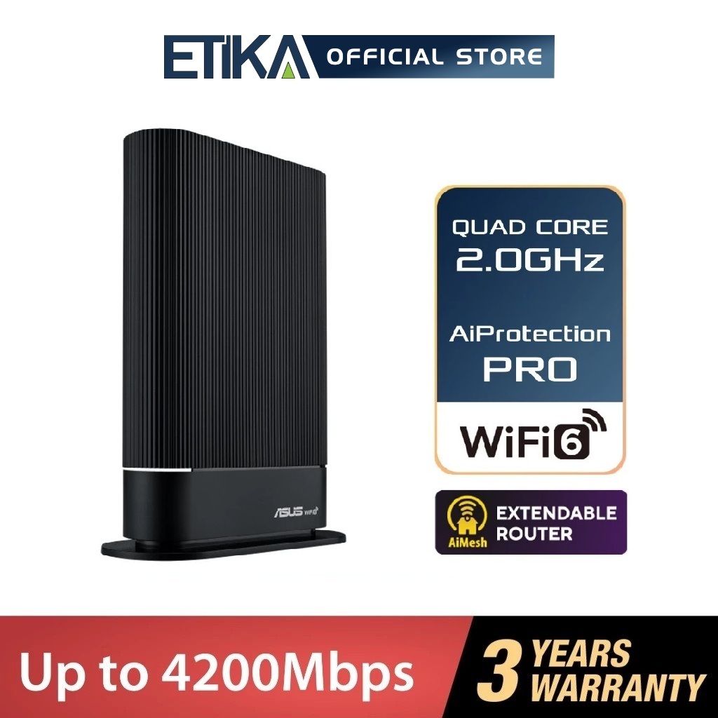 ASUS RT-AX59U WiFi 6 AX4200 AiMesh Extendable Router Wireless AX ...