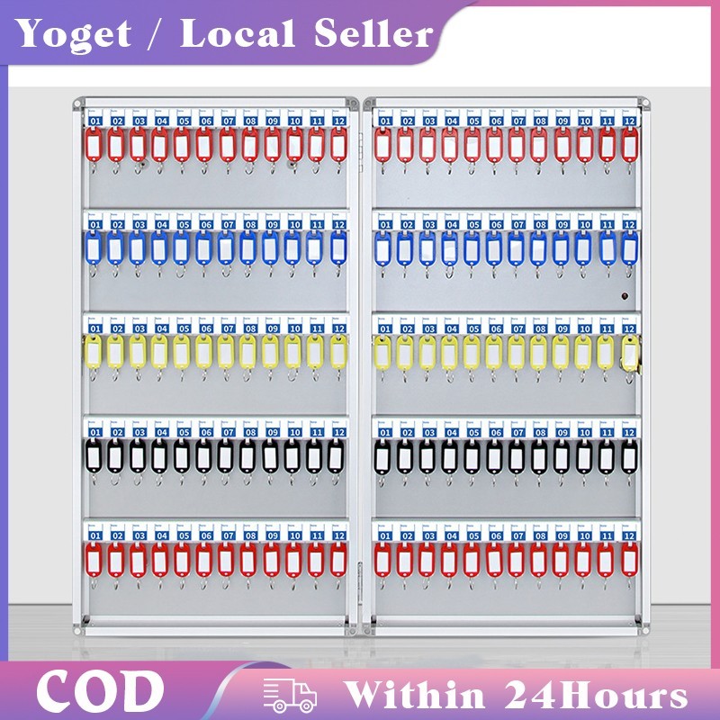 120 Keys Key Box Storage / Aluminum Alloy Keys Cabinet / Wall Mounted ...