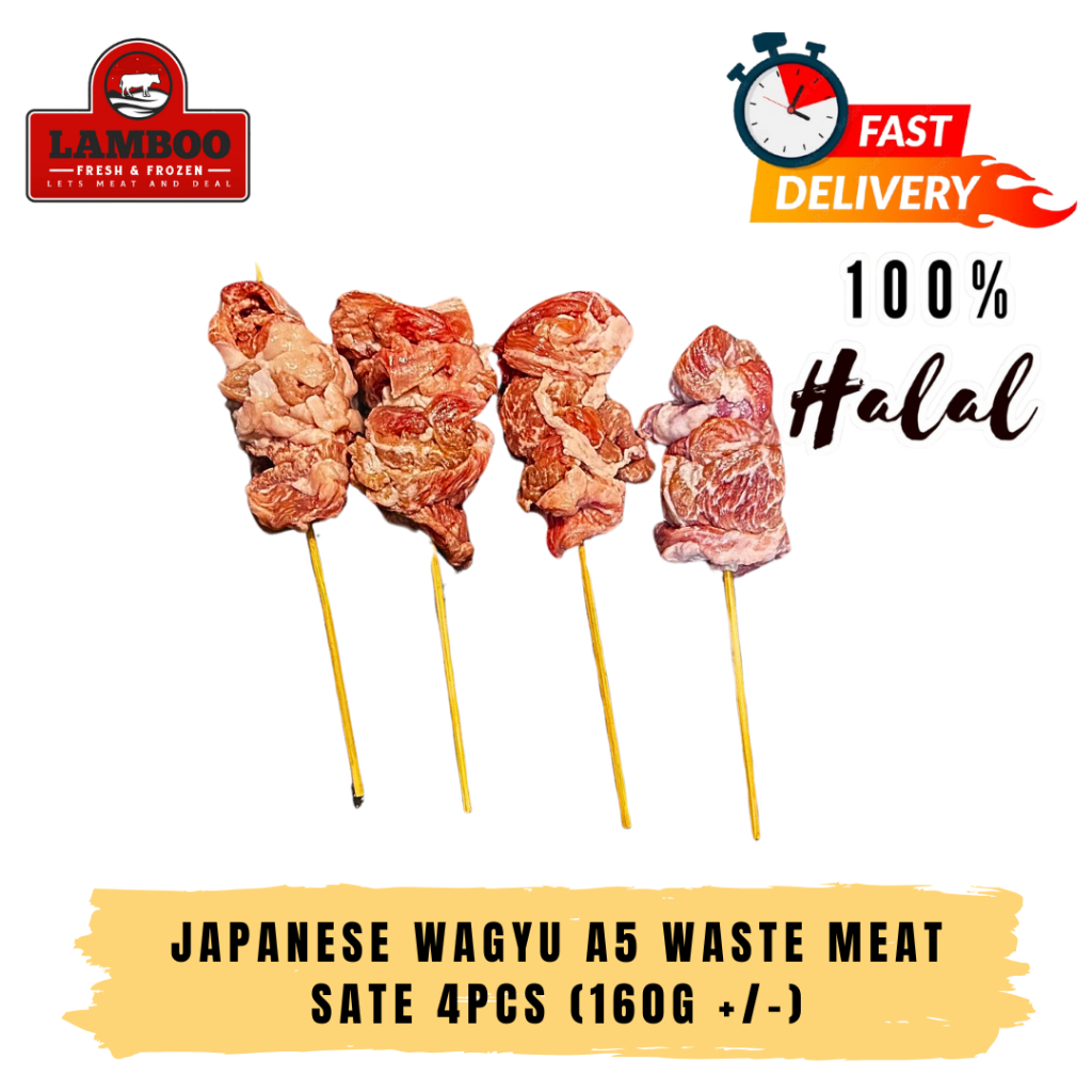 Japanese Wagyu A5 Waste Meat Sate - 4pcs (160g+/) | Shopee Malaysia
