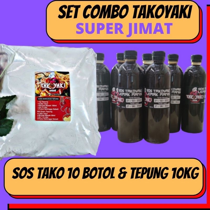 set combo takoyaki / sos takoyaki 5 liter / tepung takoyaki 10kg | Shopee Malaysia