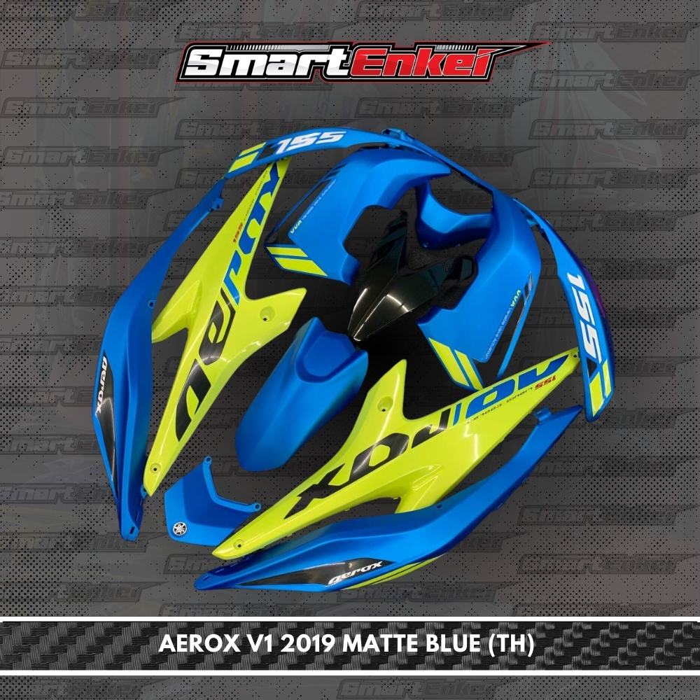 ORIGINAL-NVX155 V1 AEROX COVERSET MATTE BLUE 2019 ORIGINAL THAILAND ...