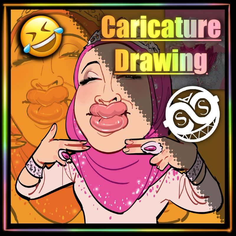NEW🔥 Lukisan Karikatur Caricature Digital Drawing Funny Cartoon Potrait ...