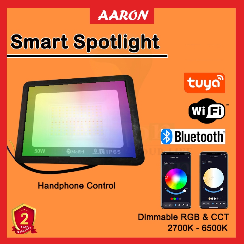 Smart LED Floodlight Spotlight Outdoor IP65 Waterproof Tuya Smart Phone ...