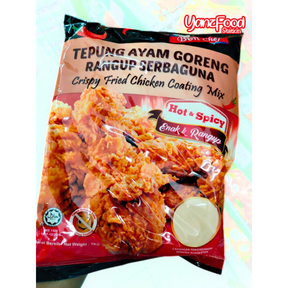 BON CHEF Tepung Ayam Goreng Rangup Serbaguna Crispy Fried Chicken ...