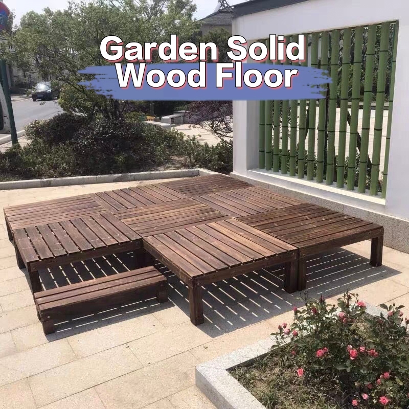 Garden Solid Wood Floor Steps Balcony Leisure Courtyard Solid Wood ...