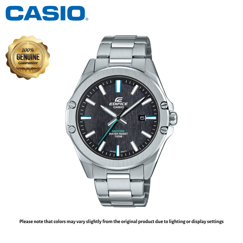 Genuine Casio Edifice Classic EFR-S107D-1AVUDF Analog Quartz Silver Stainless Steel Slim Line ...