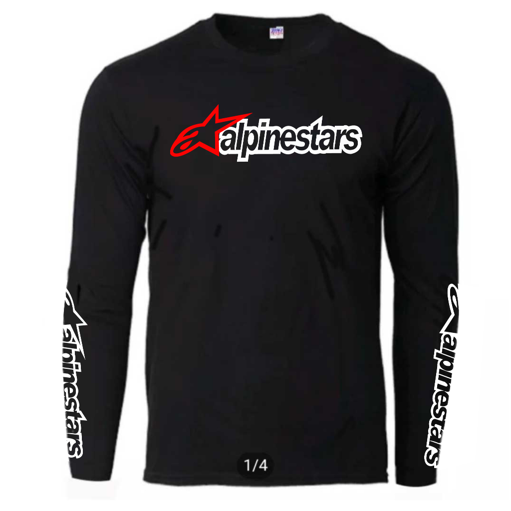 Baju Ride Lengan Panjang 100% Cotton Hitam Racing | Shopee Malaysia
