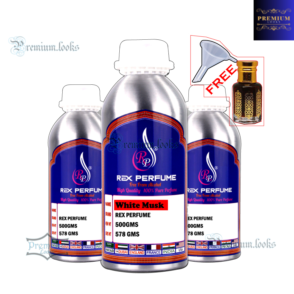 "WHITE MUSK" Attar Perfume Oil 500ML, 250ML, 100ML and 50ML | Shopee ...