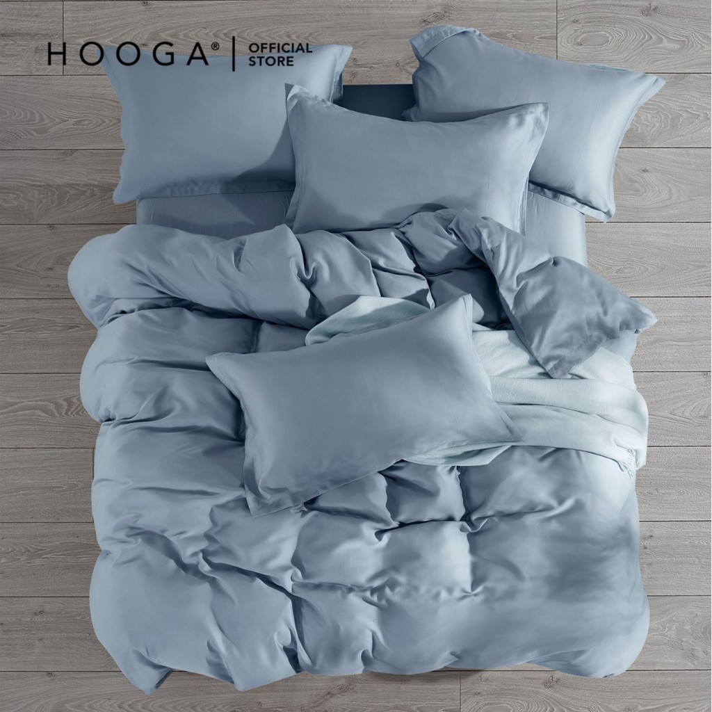 HOOGA Aerynn 1100TC TENCEL Bedsheet Quilt Cover Set (Orange Label ...