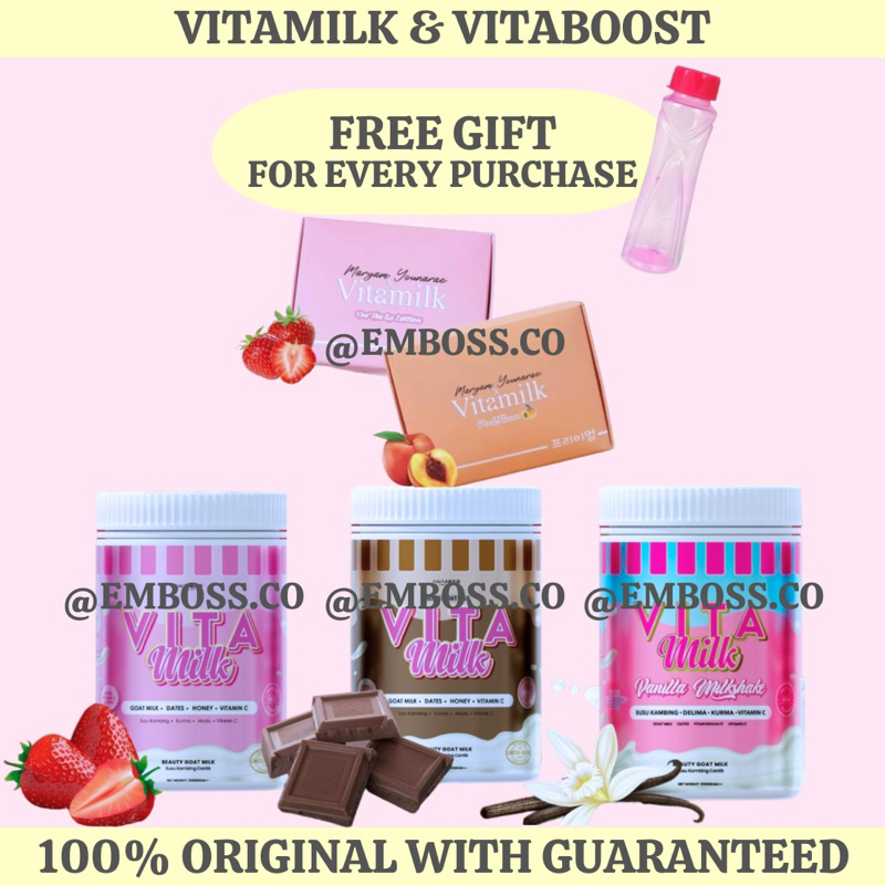 🎁FREE BOTOL🎁 VITAMILK ORIGINAL VITABOOST ORIGINAL VITAMILK COKLAT VITAMILK VANILA VITABOOST ...
