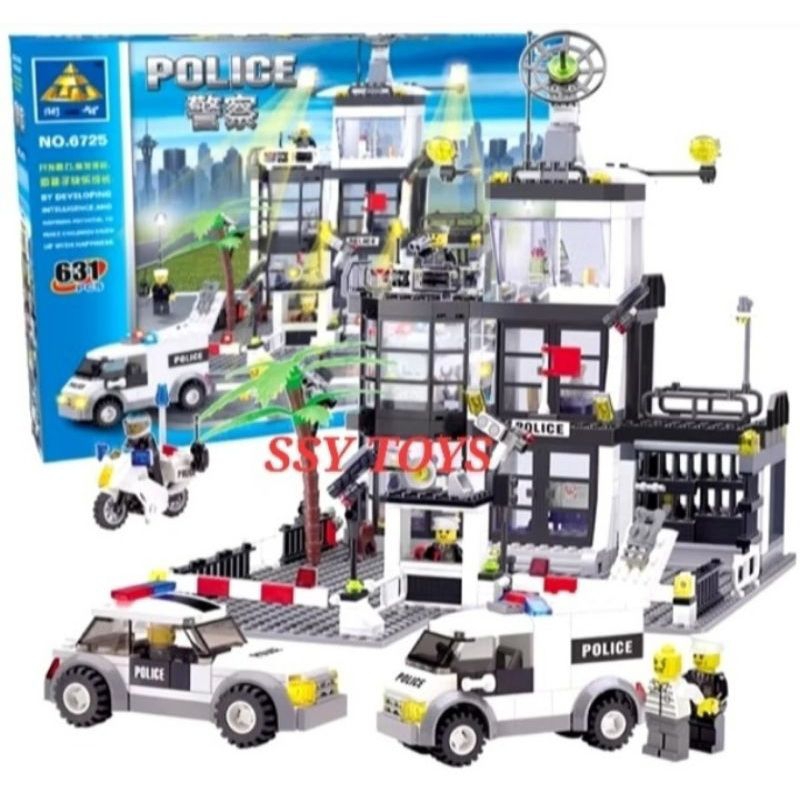 KAZI BLOCK MODEL 6725 (631 PCS) POLICE STATION BUILDING BLOCK | Shopee ...