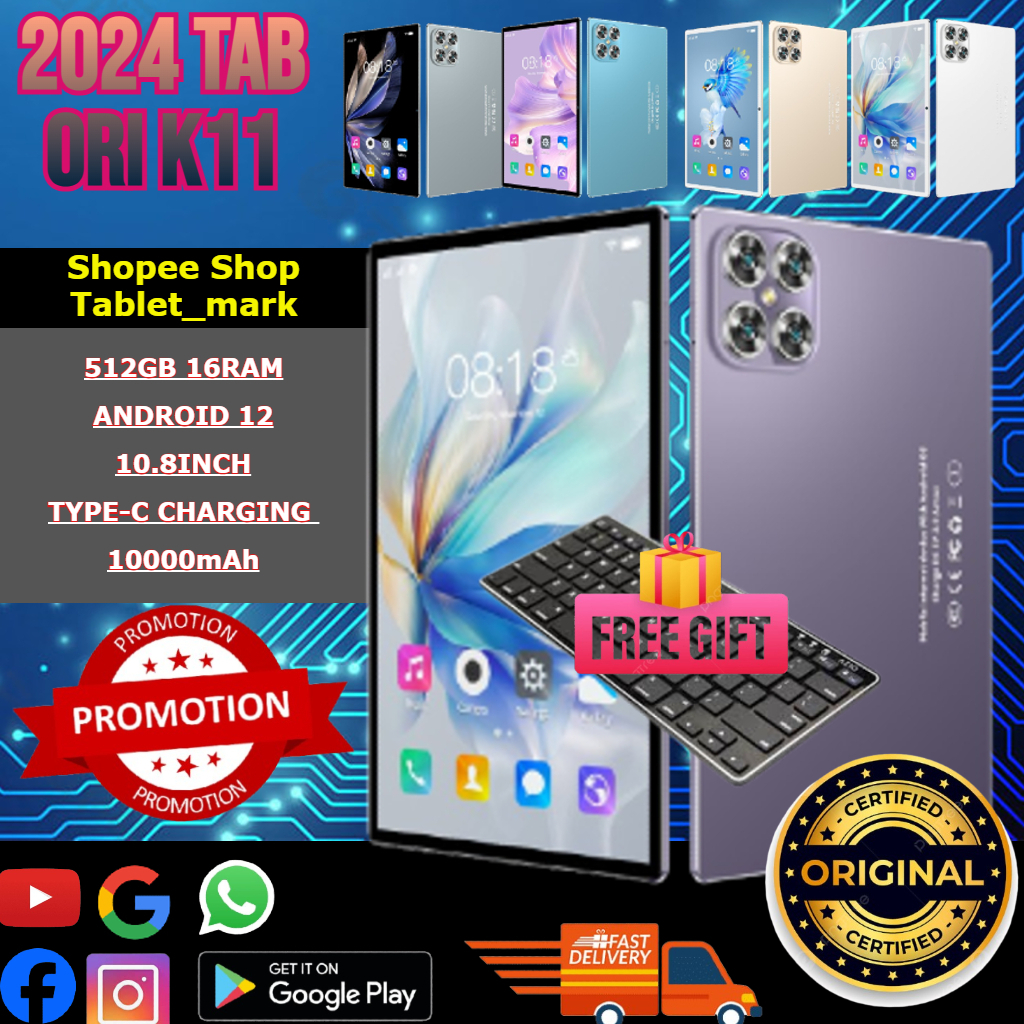 New Tablet K11 Pro Tablet 11.8-inch 16GB + 512GB Smart Android Tablet ...