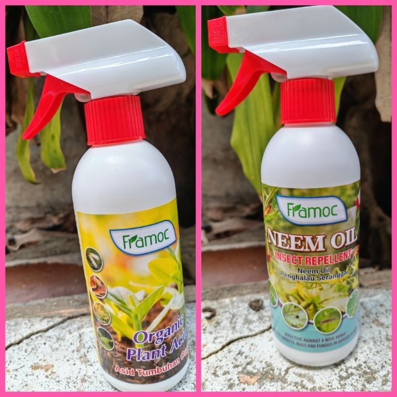 FRAMOC neem oil insect repellent & organic plan acid 320ml | Shopee ...