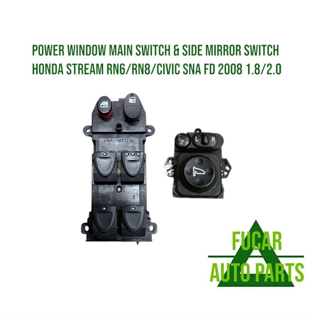 USED POWER WINDOW MAIN SWITCH & SIDE MIRROR SWITCH HONDA STREAM RN6/RN8 ...